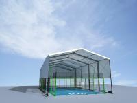 China High-Strength Large Span Sport Tent A-Frame Design PVC PVDF Cover 20m x 10m Multi-Sport Courts for sale