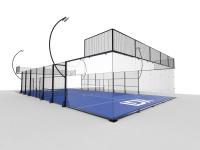 China Professional Indoor Padel Tennis Court 20m x 10m with 12mm Tempered Glass CE Certified for sale