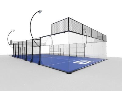 China Professional Indoor Padel Tennis Court 20m x 10m with 12mm Tempered Glass CE Certified for sale