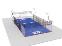 China Factory Direct Padel Court 20m x 10m with 12mm Tempered Glass and LED Lighting for sale