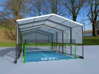 China Outdoor Padel Court Roof Heavy-Duty Steel Structure 10x20m LDK2019-3 for sale