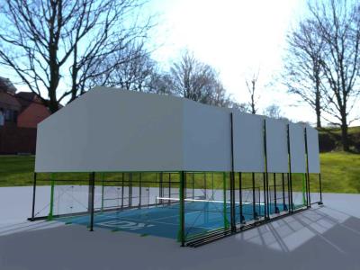 China Weather Resistant Padel Court Canopy 20m x 10m Custom Design Options LDK2019-3 for sale