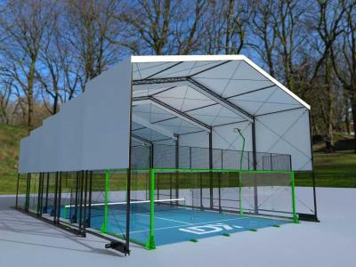 China Anti-Corrosion Padel Court Steel Roof 20m x 10m Customizable for Sports Project Installation for sale