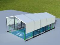 China Anti-Corrosion Padel Court Steel Roof 20m x 10m Customizable for Sports Project Installation for sale
