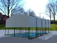 China Anti-Corrosion Padel Court Steel Roof 20m x 10m Customizable for Sports Project Installation for sale