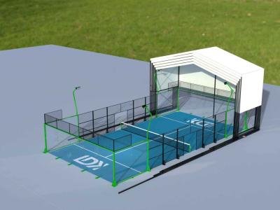 China Factory Direct Padel Court Canopy High-Strength Metal Frame 20m x 10m Customizable for sale