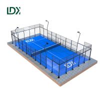 China Custom Outdoor Padel Court 20m x 10m Professional Competition Paddle Tennis Court with 12mm Tempered Glass for sale
