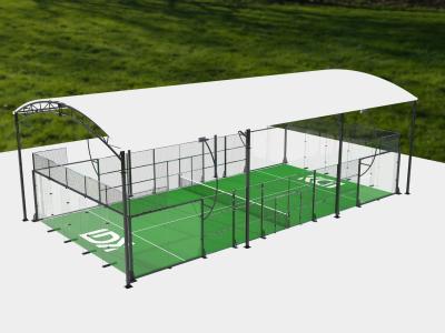 China All-Weather Padel Court Roof System 20m x 10m Outdoor Club Courts for sale