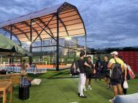 China All-Weather Padel Court Roof System 20m x 10m Outdoor Club Courts for sale