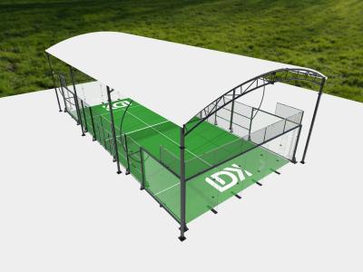 China High-Strength Metal Roof for Padel Court Outdoor Protection 20m x 10m for sale