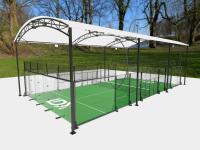 China High-Strength Metal Roof for Padel Court Outdoor Protection 20m x 10m for sale