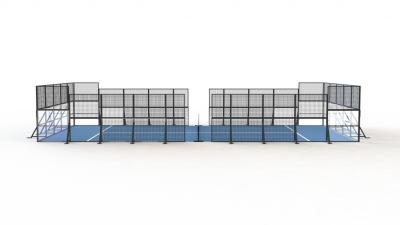 China Professional Padel Court Mobile Padel Court 20m x 10m with Net and Posts for sale