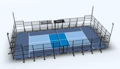 China Custom Mobile Padel Court OEM/ODM With Professional Net And Posts for sale