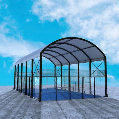 China Reinforced Wind-Resistant Padel Court Shelter System 20m x 10m CE Certified for sale