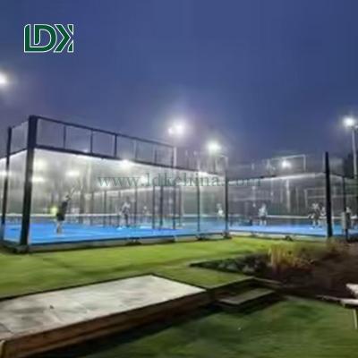 China Outdoor 360 Panoramic Padel Court 20m x 10m Customizable Steel Construction for sale