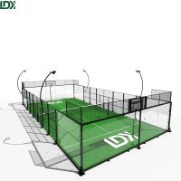 China Panoramic Padel Court 20m x 10m Tempered Glass Outdoor System for sale