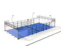 China Luxury Outdoor Panoramic Padel Court 20m x 10m Glass-Enclosed Design with 12mm Tempered Glass for sale