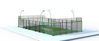 China Commercial Panoramic Padel Court 20m x 10m Tempered Glass System for sale
