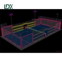 China Panoramic Outdoor Padel Court 20m x 10m with LED Lighting System for Professional Sports for sale