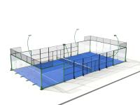 China Professional Outdoor Padel Court 20m x 10m with 12mm Tempered Glass Panoramic Walls for sale