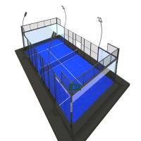 China Panoramic Padel Court 12mm Tempered Glass WPT Standard Direct Factory for sale