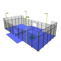 China Panoramic Padel Court 12mm Tempered Glass WPT Standard Direct Factory for sale