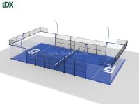 China Wholesale Galvanized Steel Padel Tennis Court 20m x 10m Turnkey Kit with 12mm Tempered Glass for sale
