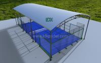 China Motorized Retractable Roof System for Padel Court 20m x 10m All Weather Sports Facility for sale
