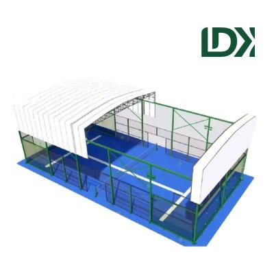 China Covered Padel Court with Retractable Roof 20m x 10m for Clubs and Schools for sale