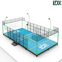 China Panoramic Padel Court 20m x 10m Outdoor Tempered Glass LDK-PD06 for sale