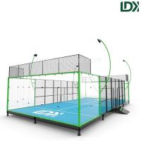 China Panoramic Padel Court Construction Cost Outdoor Padel Court Build Cost Solution 20m x 10m 12mm Tempered Glass for sale