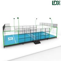 China Portable Padel Court 20x10m Modular Panoramic Outdoor Easy Installation Tempered Glass 12mm for sale