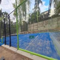 China Portable Padel Court 20m x 10m Outdoor Panoramic Glass Steel Structure Manufacturer for sale