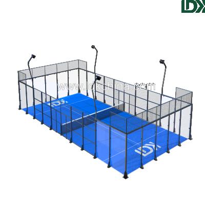 China Commercial Classic Padel Court 20m x 10m Tempered Glass 12mm for Club Development for sale