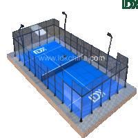 China Commercial Classic Padel Court 20x10m Tempered Glass Steel Structure System for sale
