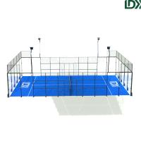 China Classic Panoramic Padel Court 20m x 10m Tempered Glass 12mm for Sports Club Training Facility for sale