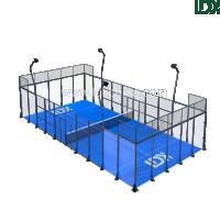 China Classic Panoramic Padel Court 20m x 10m Tempered Glass 12mm for Sports Club Training Facility for sale