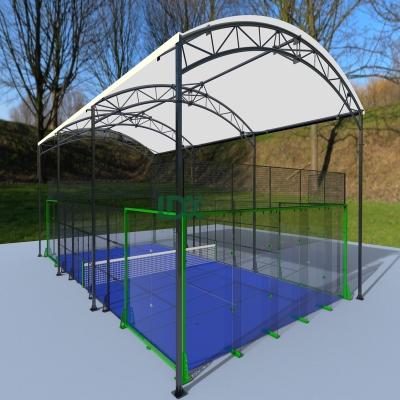 China Commercial Padel Court with Roof Steel Structure 20m x 10m Covered System for sale