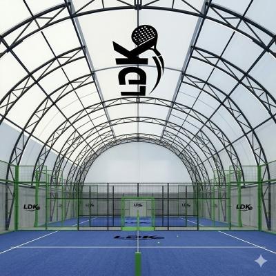 China Covered Panoramic Padel Court 20m x 10m with Waterproof Roof System for Clubs for sale