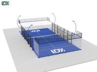 China International Standard Panoramic Padel Court 20m x 10m with 12mm Tempered Glass for Clubs for sale