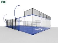 China International Standard Panoramic Padel Court 20m x 10m with 12mm Tempered Glass for Clubs for sale