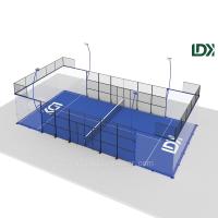 China Panorama Padel Court 20m x 10m Tempered Glass Steel Structure for Clubs for sale