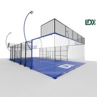 China Panorama Padel Court 20m x 10m Tempered Glass Steel Structure for Clubs for sale