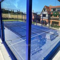 China Panorama Padel Court 20m x 10m Tempered Glass Steel Structure for Clubs for sale