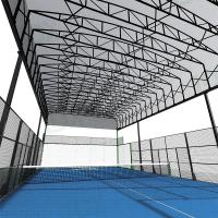 China Luxury Panoramic Padel Tennis Court with Automatic Roof System for sale