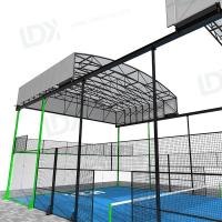 China Luxury Panoramic Padel Tennis Court with Automatic Roof System for sale