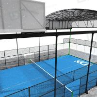 China Luxury Panoramic Padel Tennis Court with Automatic Roof System for sale