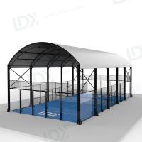 China Covered Panoramic Padel Court with Steel Roof Structure | Outdoor Padel Court Manufacturer for sale