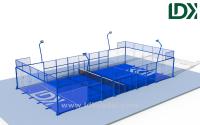 China Professional Ribbed Glass Panoramic Padel Court | Outdoor Padel Tennis Court Supplier for Sports Facilities for sale