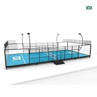 China Panoramic Padel Court 20m x 10m Outdoor Tempered Glass LDK-PD06 for sale